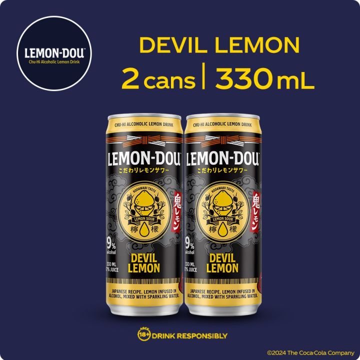 Lemon-Dou Devil Lemon 330ml 9% Alcohol Chu-hi - Pack of 2 | Lazada PH