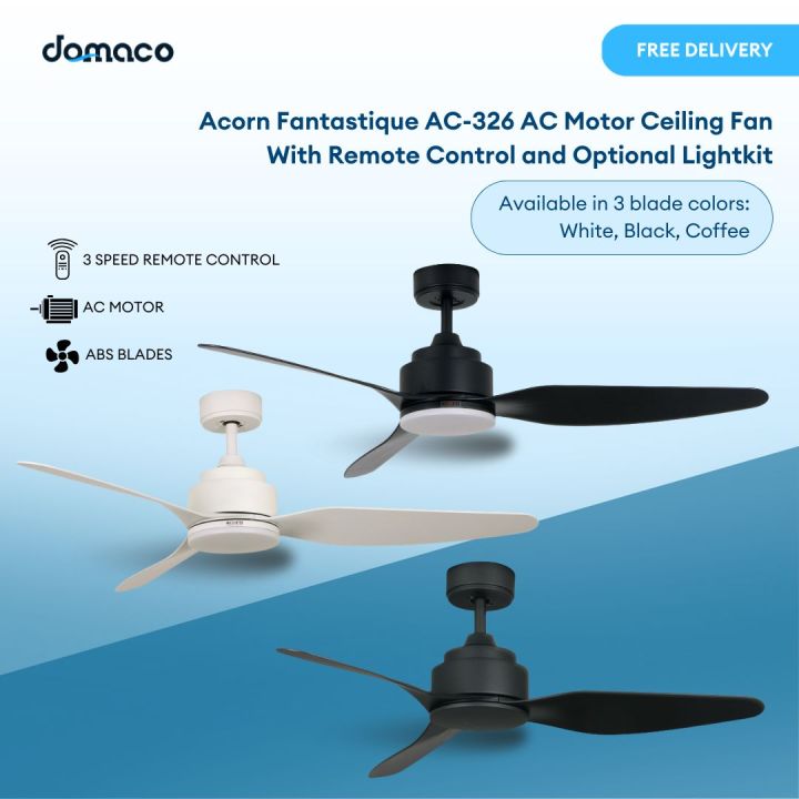 Acorn Fantastique AC-326 AC Motor Ceiling Fan With Remote Control and ...