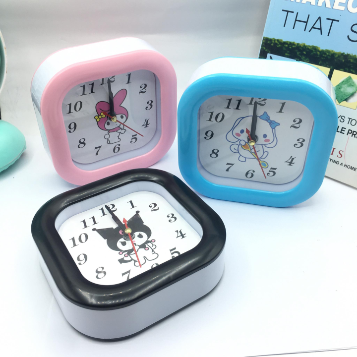 Analog Desktop Desk Alarm Clock Kuromi Cinnamoroll Melody - Square ...