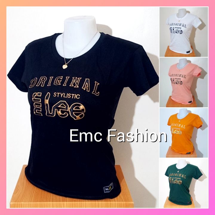 ML220 Emc Fashion Ladies Cut Overrun T-Shirt For Women Embroidered ...