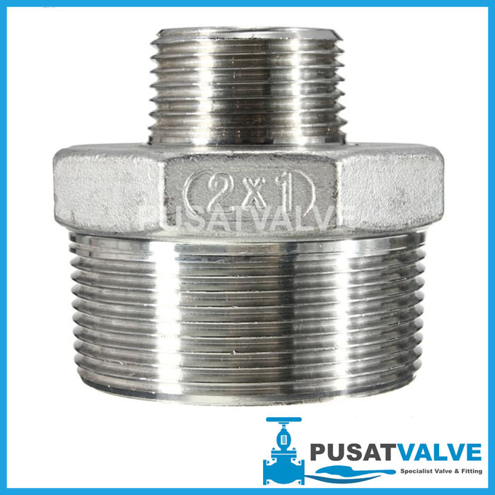 1" x 1/2" HEX / DOUBLE NIPPLE REDUCER Drat SS304 Class 150 | Lazada Indonesia