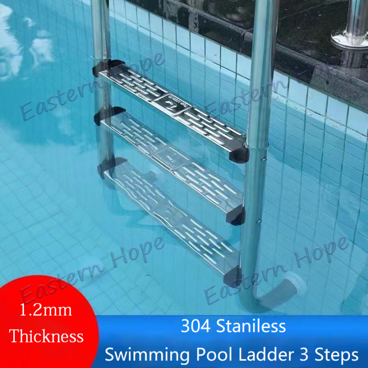 304 Stainless Steel 1.2mm Thickness Swimming Pool Ladder 3 Steps ...