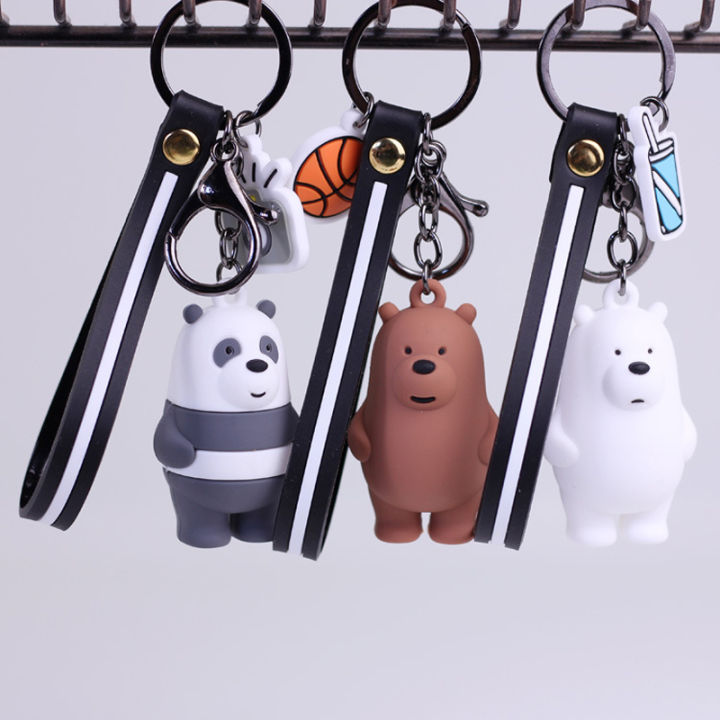 We bare bears key chains Grizzly Ice bear Panda Keychains Cartoon bear ...