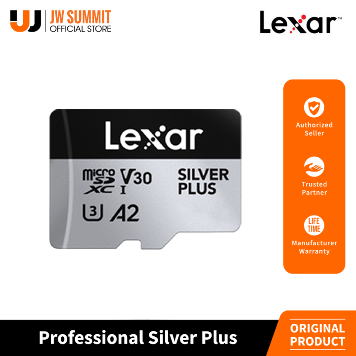 Lexar Professional Silver Plus 64GB/128GB/256GB MicroSDXC UHS-I Micro ...