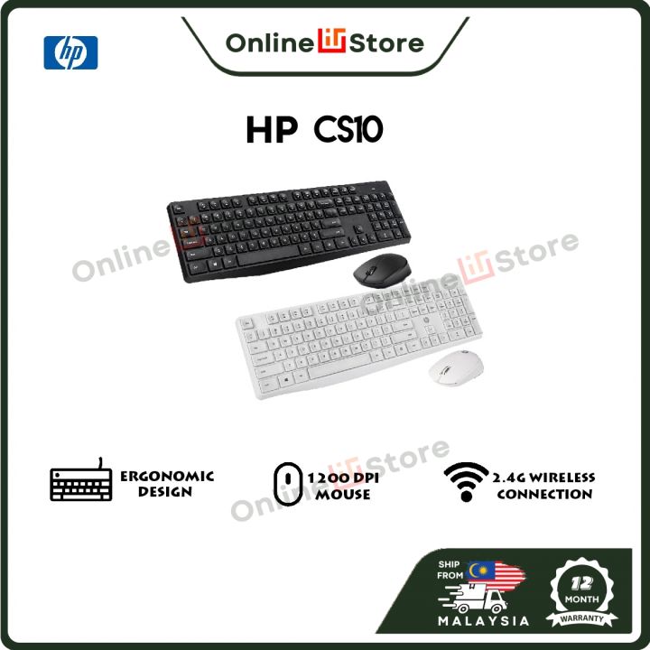 ORI HP CS10 2.4G WIRELESS MULTIMEDIA KEYBOARD AND MOUSE COMBO SET WITH ...