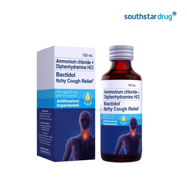 Bactidol Itchy Cough Relief 125mg/12.5mg/5ml Syrup 100ml | Lazada PH
