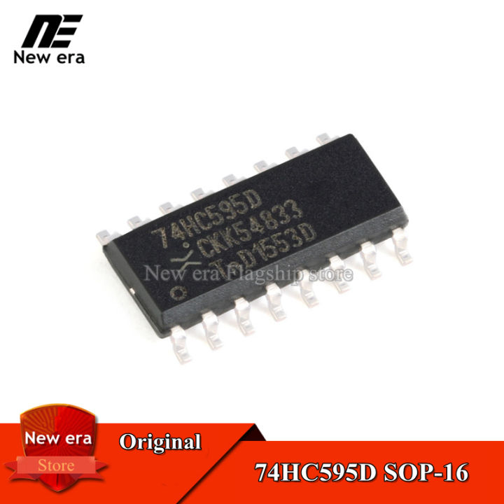 10Pcs Original 74HC595D SOP-16 74HC595 SOP16 8-bit serial or parallel output shift register New ...