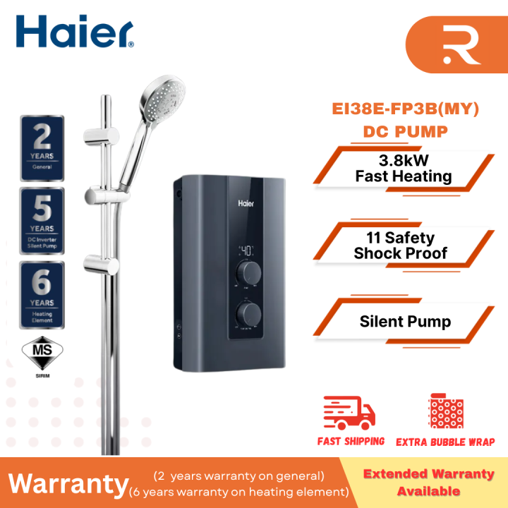 HAIER DC Pump Instant Water Heater with Rain Shower EI42M-BP1W-RS(MY ...