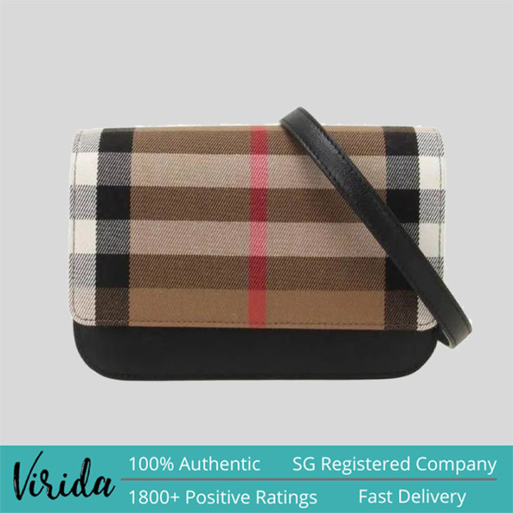 BURBERRY Madison MX Crossbody Bag Black Multi 80840261 | Lazada Singapore