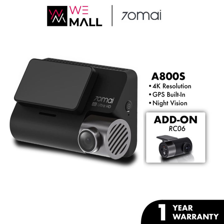 【English】70mai A800 / A800S Dual vision 140 Rear Cam FOV 4K Ultra HD ...