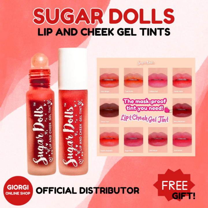 SUGAR DOLLS Lip and Cheek Gel Tints | 10 ml | Waterproof | Smudgeproof | Long Lasting | Lazada PH