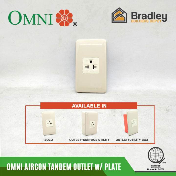 Omni Aircon Tandem Outlet with Plate (20A Capacity) | Lazada PH
