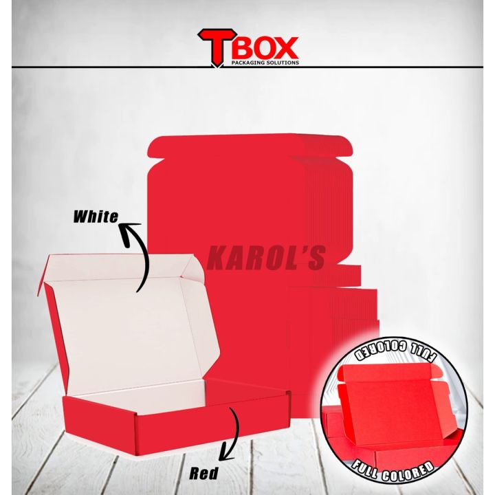 (1PC) RED COLORED Corrugated Mailer Box Cardboard Gift Wrapping Box ...