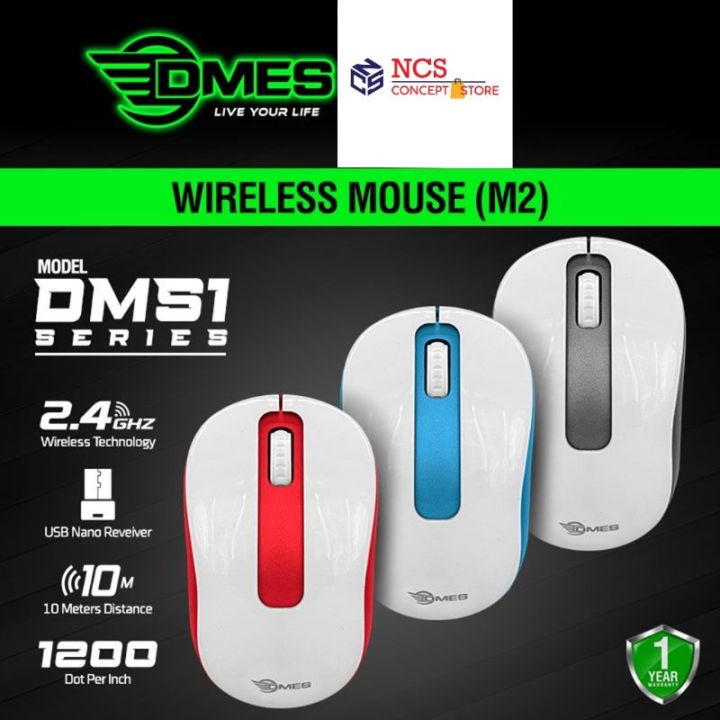 DMES DMS1-M2 2.4G Wireless Mouse with USB Nano Receiver / Optical ...