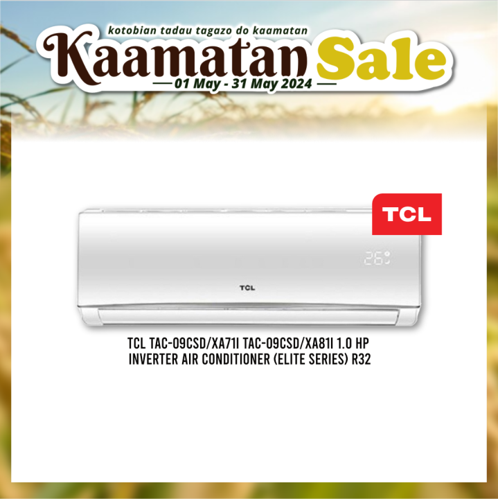 TCL TAC-09CSD/XA71I / TAC-09CSD/XA81I 1HP Inverter Air Conditioner ...