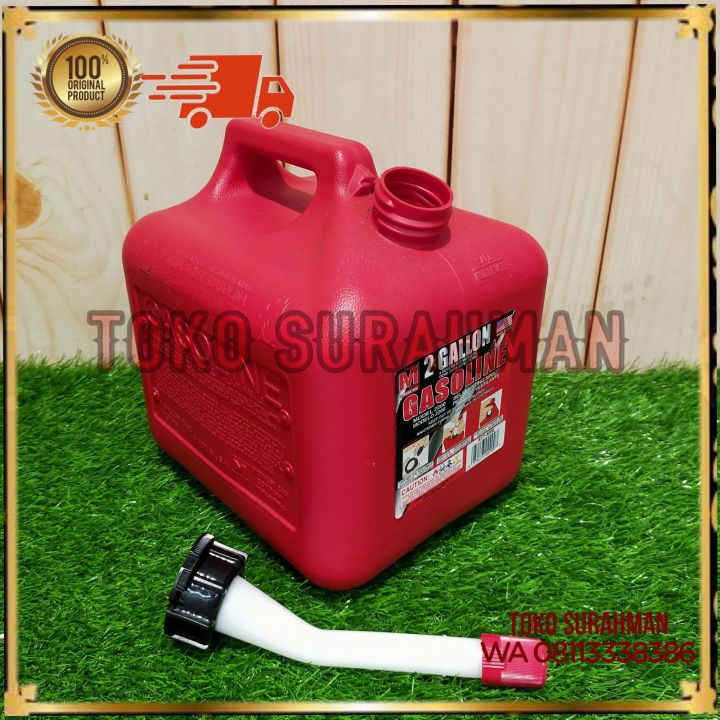 Jirigen / Jerigen 2 Galon / 7.5 L Bahan Bakar Bensin Solar Made in USA ...