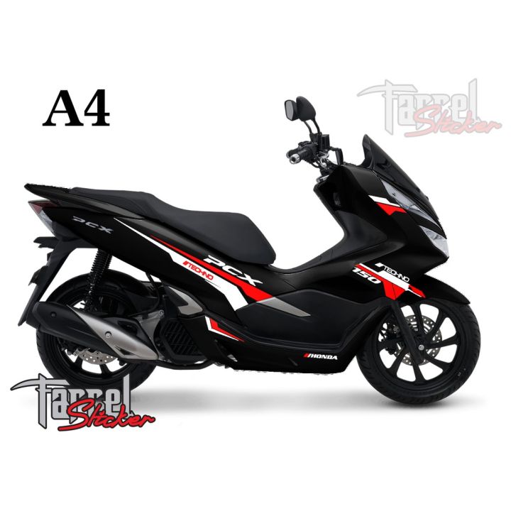 stiker pcx sticker stripping pcx hitam a4 | Lazada Indonesia