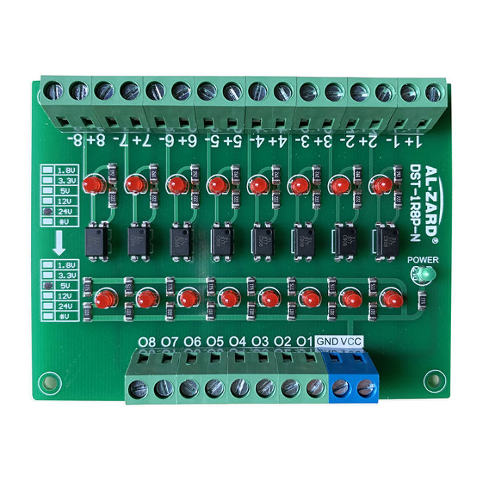 【Worth-Buy】 Al-Zard 8-Channel Optocoupler Isolation Board Module Level Voltage Conversion Board ...