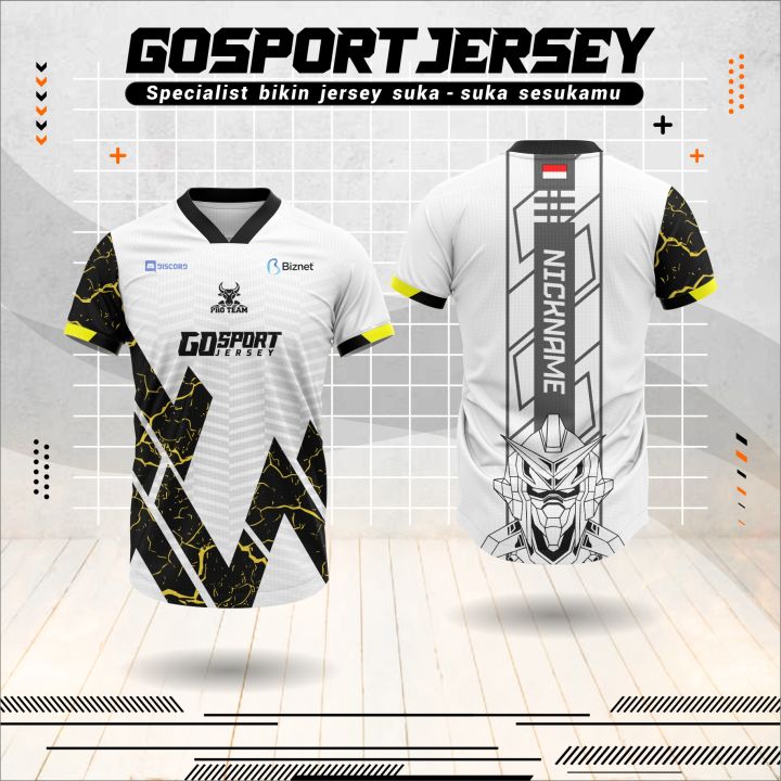 Jersey Gaming Esport Custom Lengan Pendek, Baju Kaos Jersey Gaming ...