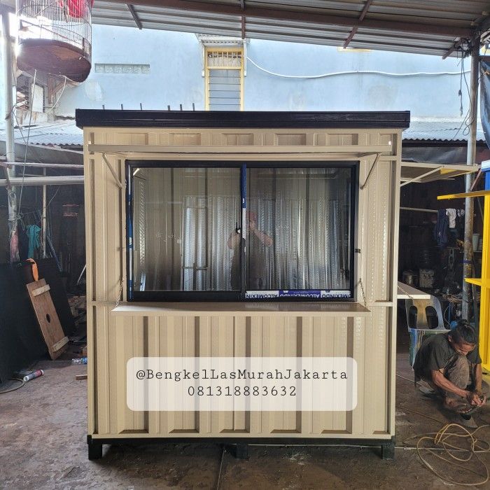BIG PROMO Booth Container / Gerobak Kontainer Knockdown 2x1.5x2 ...