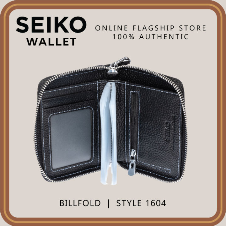 Seiko Wallet - Genuine Leather Zip Wallet (With RFID Blocker) - 1604 ...