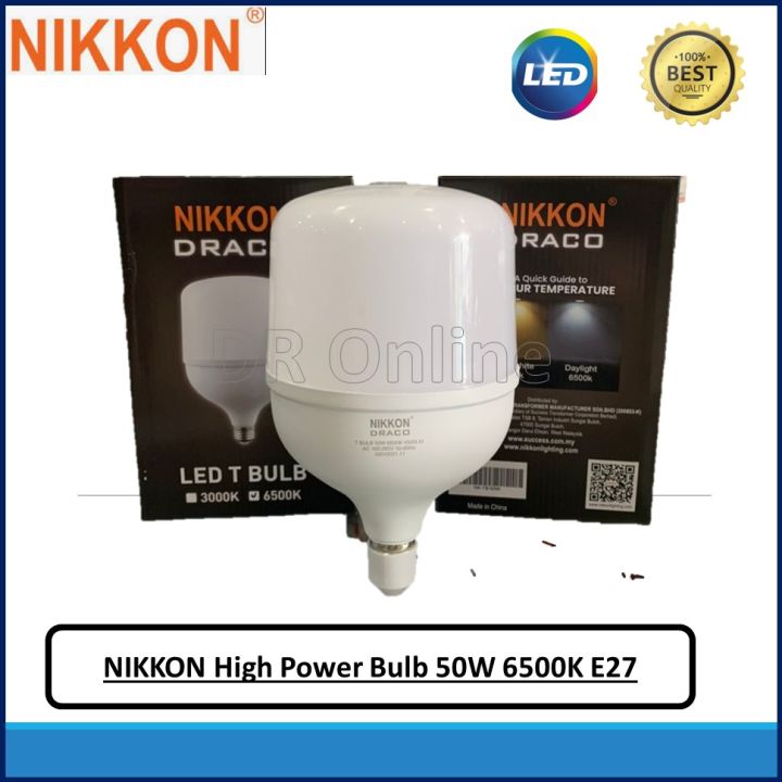 Nikkon Draco Led BUlb 50W E27 6500K Daylight White | Lazada