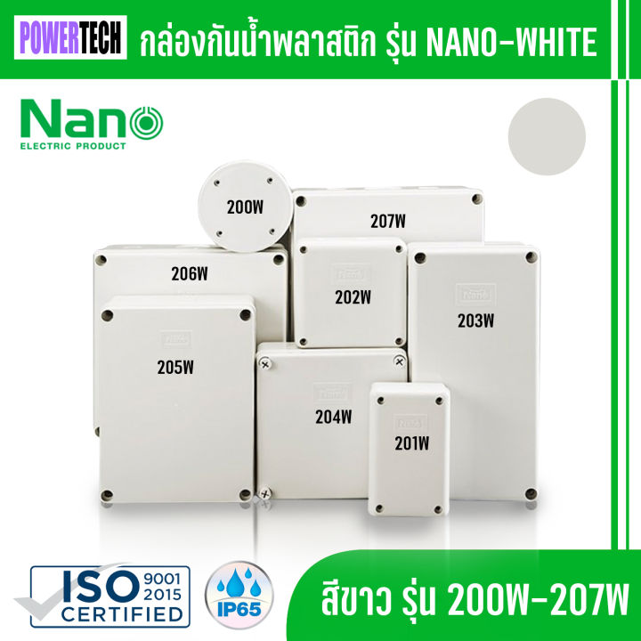 Nano กล่องไฟ บล็อกกันน้ำ กล่องกันน้ำ อย่างดี สีขาว มีให้เลือกหลายขนาด ...
