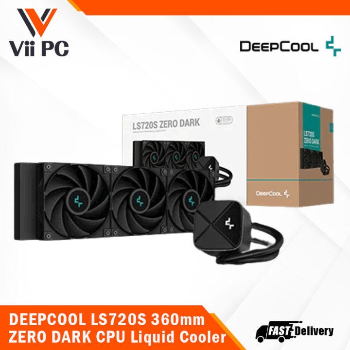 DEEPCOOL LS720S ZERO DARK CPU Liquid Cooler, 360mm, High-Performance FE120 FDB FANS, 4th GEN ...