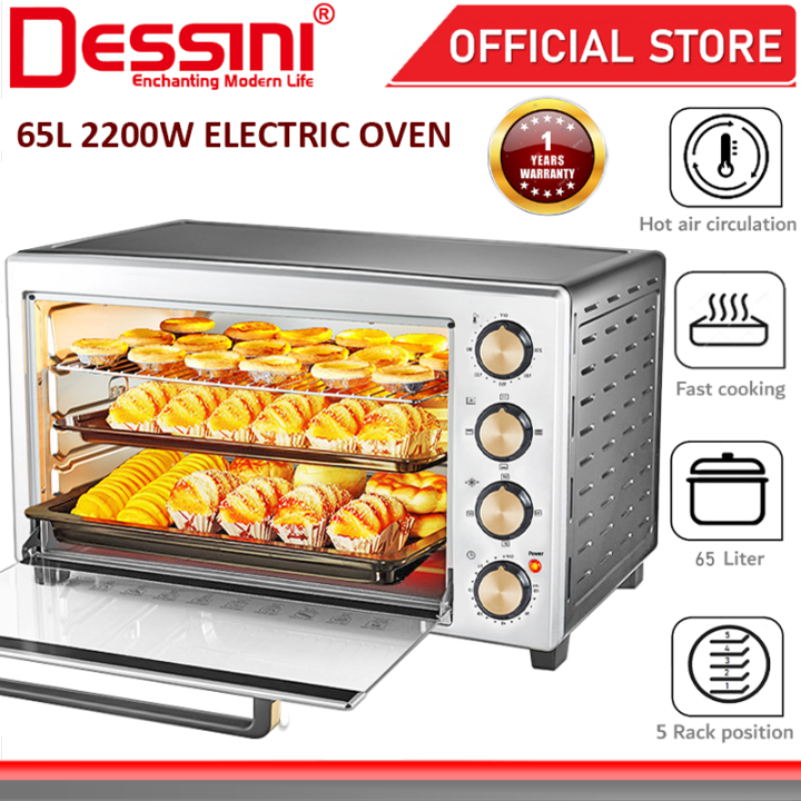 DESSINI ITALY 65L Electric Rotisserie Oven Convection Hot Air Fryer ...