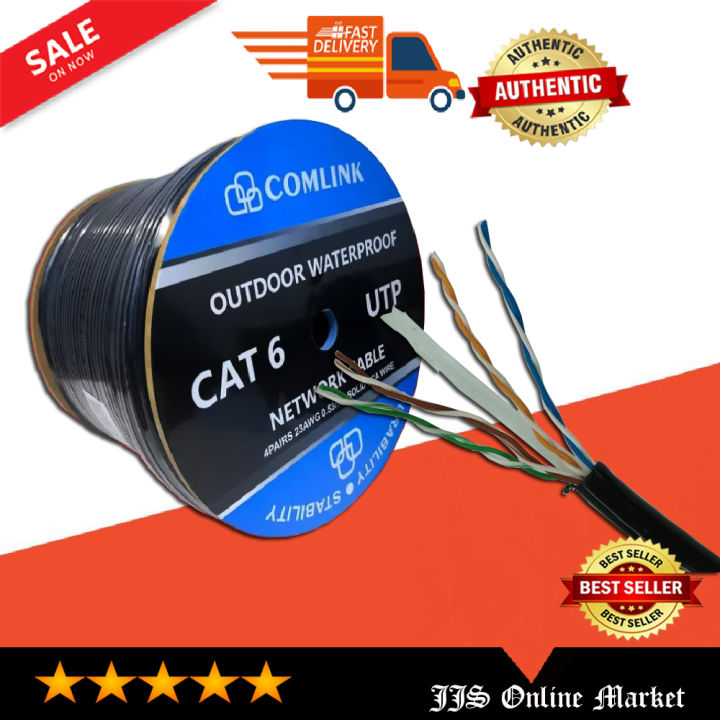 ORIGINAL COMLINK CAT 6 UTP CABLE Outdoor Waterproof 305 METER/1 BOX ...