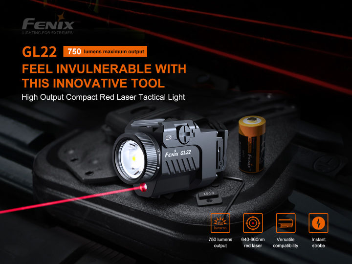 ไฟฉายติดปืนสั้น Fenix GL22 สินค้าตัวแทนในไทยประกันซ่อมสามปี | Lazada.co.th