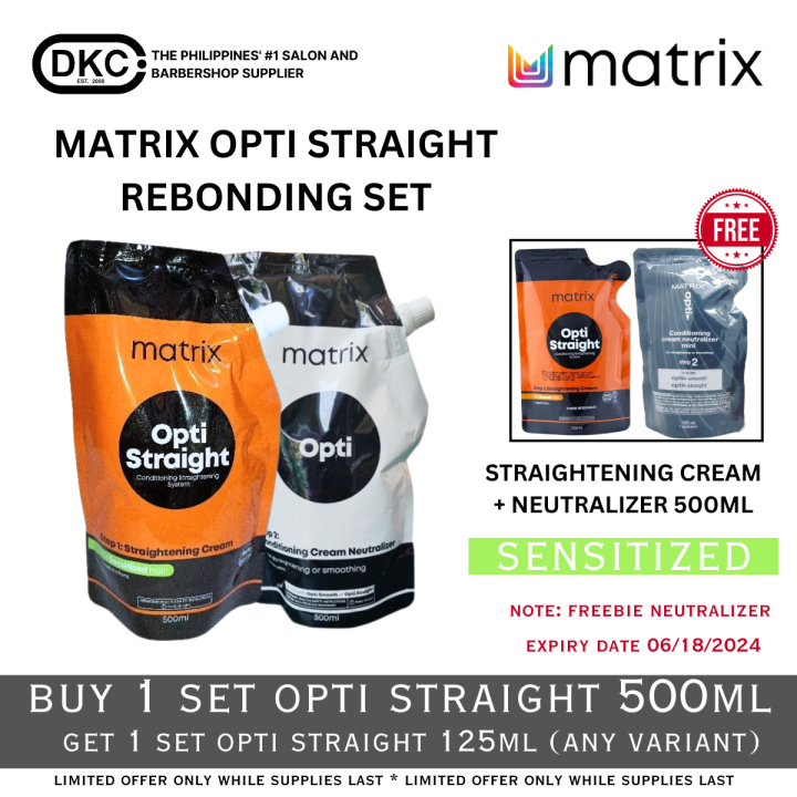 [ With Freebie ] Matrix Opti Straight Rebond Set for Sensitized Hair ...