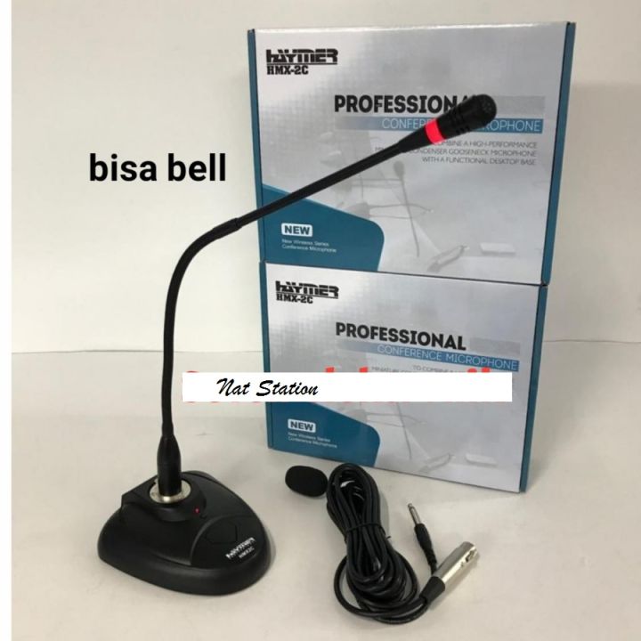 Mic podium meja rapat HAYMER HMX 2C HMX2C Original Conference kabel ...