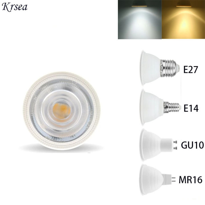 Krsea Dimmable LED Downlight MR16 GU10 E27 E14 Lampu Siling Rumah Round Down Light 6W LED Spot ...