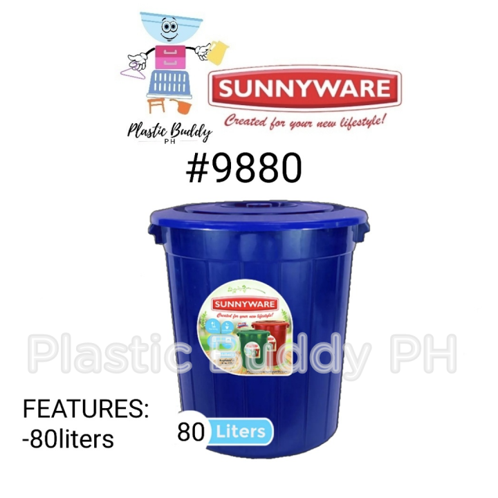 80L Drum Water Container w/ Cover Deluxe[ Sunnyware 9880 ] sold by ...