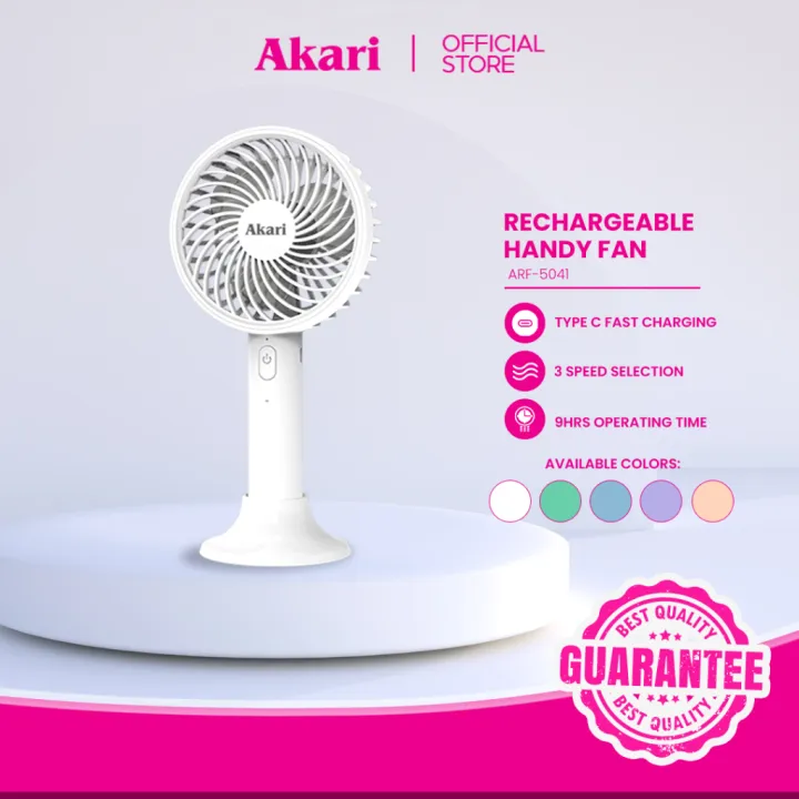 Akari 4 Handy Fan Rechargeable ARF-5041 | Lazada PH