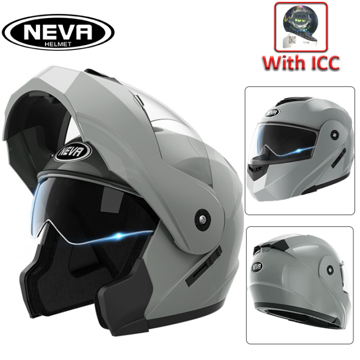 NEVA with Icc Sticker Original Dual Visor Modular Helmet for Motorcycle ...