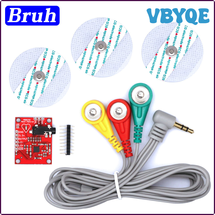 VBYQE Muscle signal sensor EMG Sensor Ecg module AD8232 ecg measurement ...