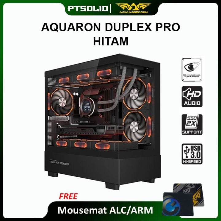 Casing Gaming Rakitan Armaggeddon Aquaron Duplex Pro M-Atx | Lazada ...
