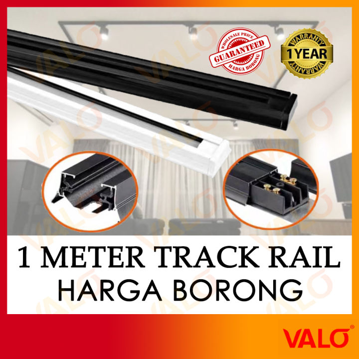 [ VALO ] 1 Meter Track Rail for Track Light FULL COPPER Can Store Cable ...