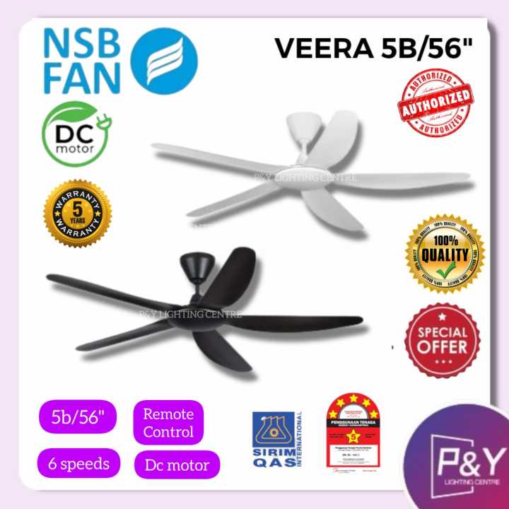 NSB VEERA CEILING FAN DC MOTOR 56 INCH WITH REMOTE CONTROL | Lazada