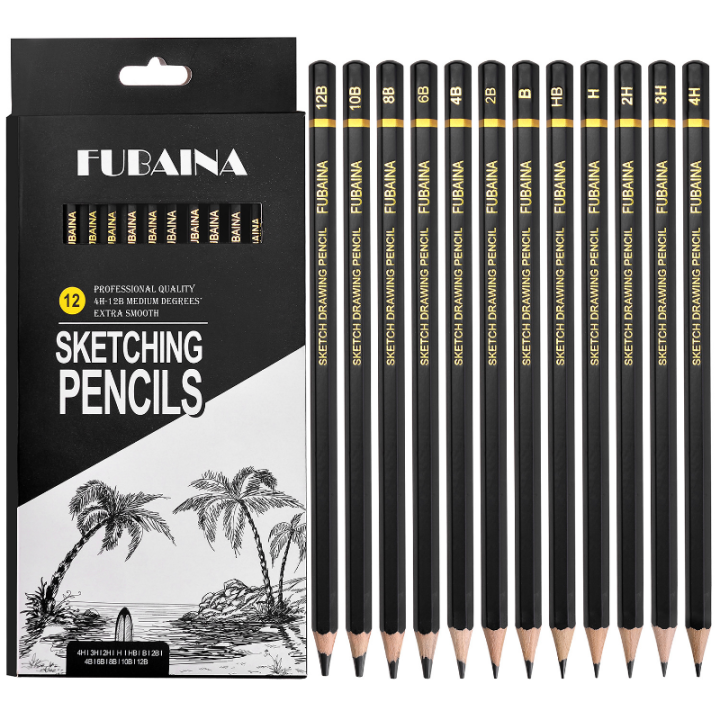 [Malaysia Stock]Professional Drawing Sketching Pencil Set, 12 Pieces Art Pencils Graphite ...