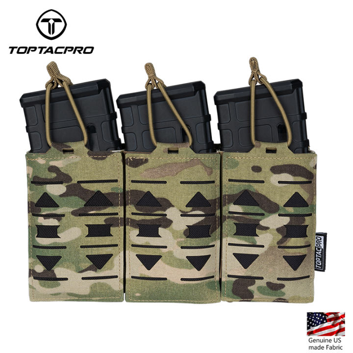 TOPTACPRO Tactical Triple Magazine Pouch for 556mm MOLLE Mag Carrier ...