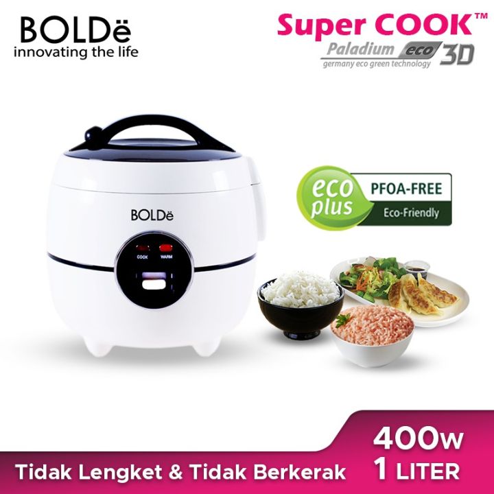 BOLDe Rice Cooker Palladium Super Cook 3D Kapasitas 1 Liter | Lazada ...