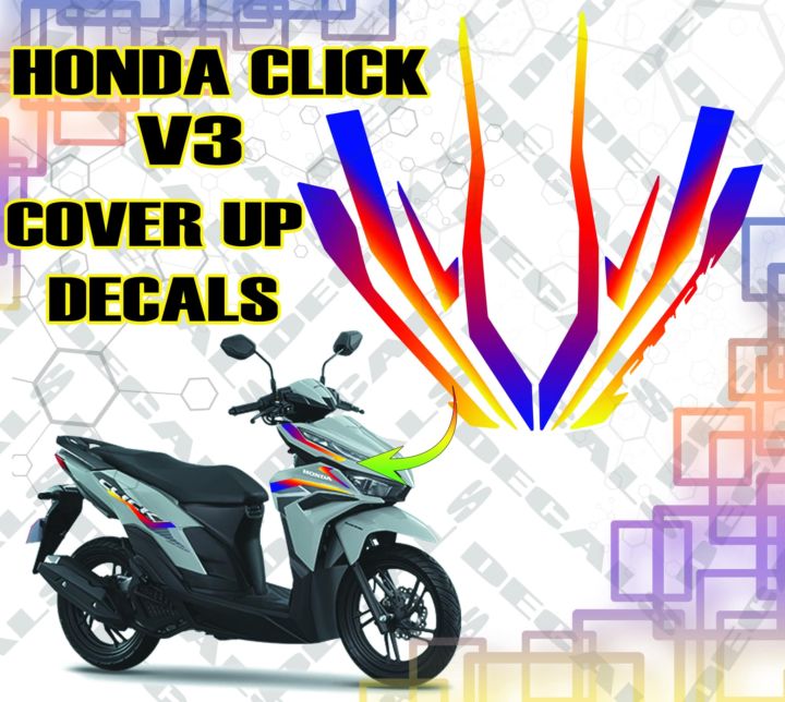 HONDA CLICK V3 DECALS COVER UP/HONDA CLICK STICKER | Lazada PH