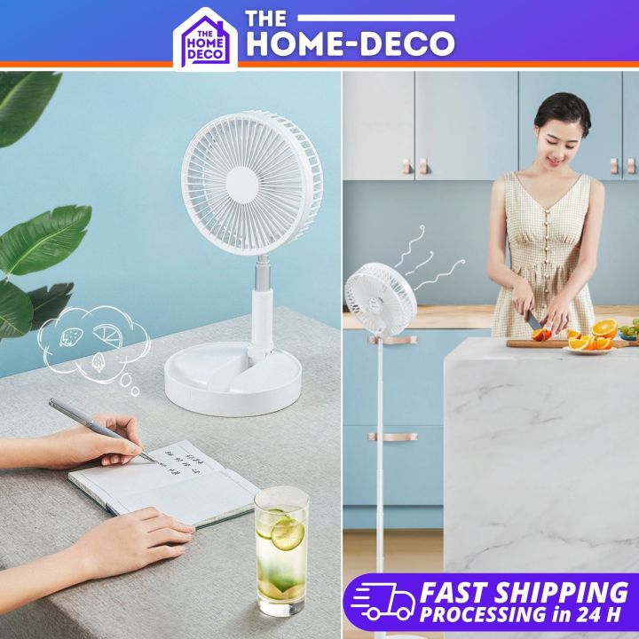 NEW 3 Speed USB Mini Portable Fan Floor Standing Foldable Rechargeable ...