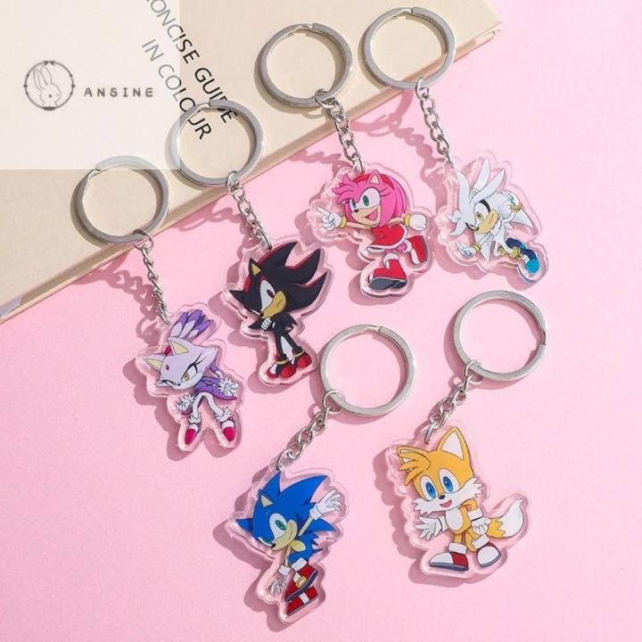 ANSINE Shadow Sonic Key Chain Tails Cartoon Character Anime Keychain ...