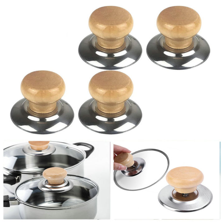 Universal Solid Wood Pot Cover Handle Anti Scalding and High ...
