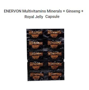ENERVON Multivitamins Minerals + Ginseng + Royal Jelly 10pcs Softgel ...