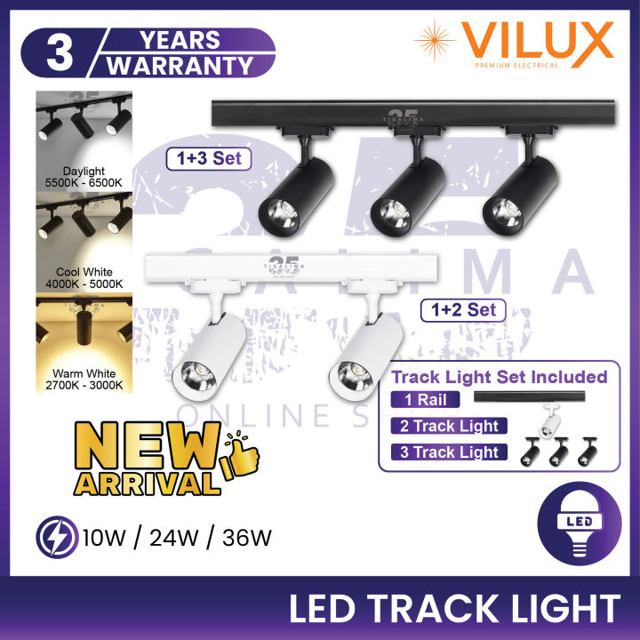 [SET] LED Track Light 10W 24W 36W LED Spotlight COB Lens Ceiling ...
